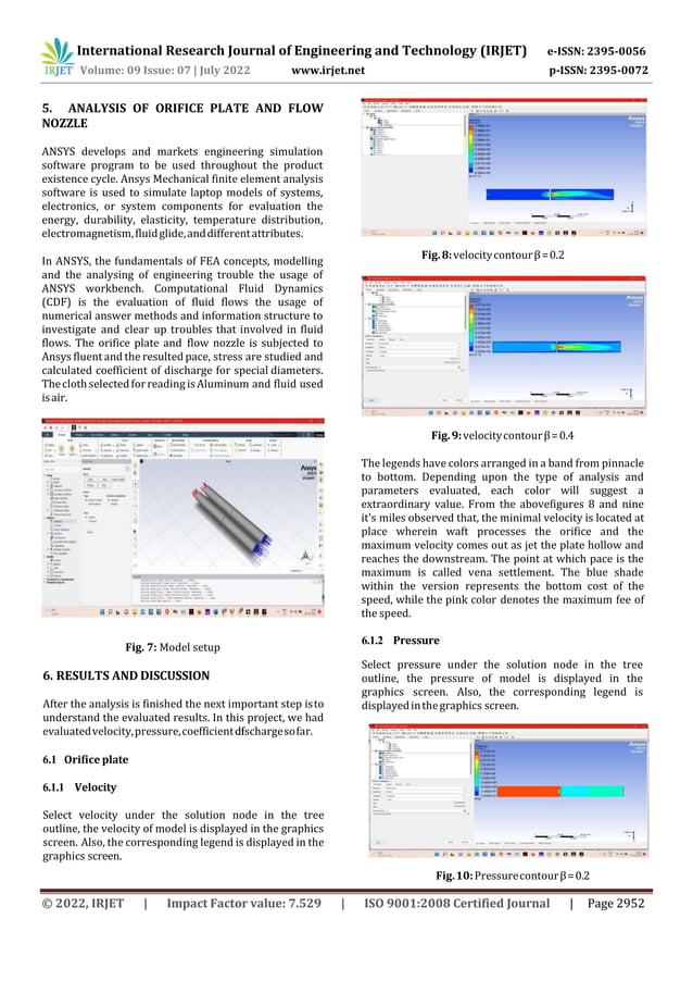 ANALYSIS AND EVALUATION OF COEFFICIENT OF DISCHARGE ON ORIFICE PLATE AND FLOW NOZZLE | PDF ...