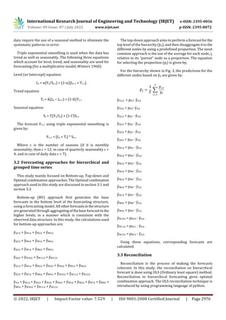 Hierarchical Forecasting and Reconciliation in The Context of Temporal Hierarchy | PDF