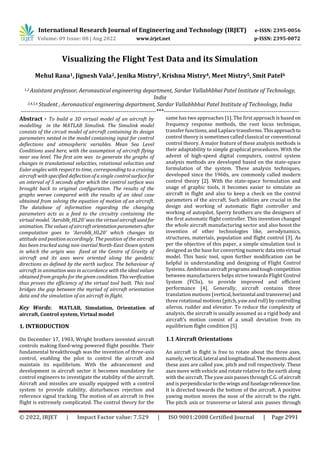 Visualizing the Flight Test Data and its Simulation | PDF | Aviation ...