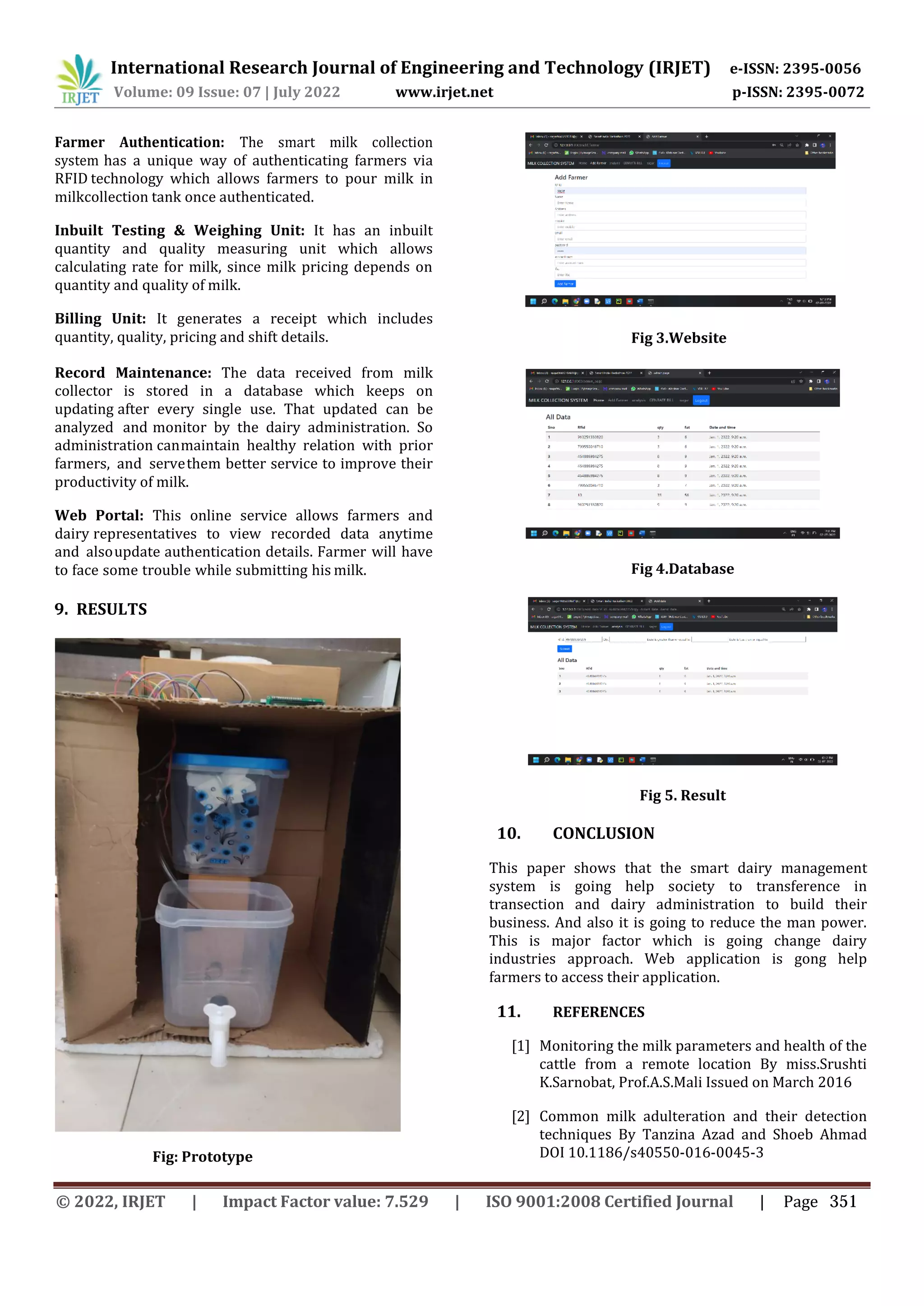 Smart Dairy Managements System | PDF