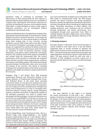 Seismic mitigation evaluation on steel connections with multi tubular dampers | PDF