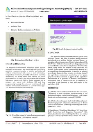 AGRICULTURE ENVIRONMENT MONITORING SYSTEM USING ANDROID | PDF