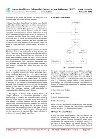 Video Summarization for Sports | PDF