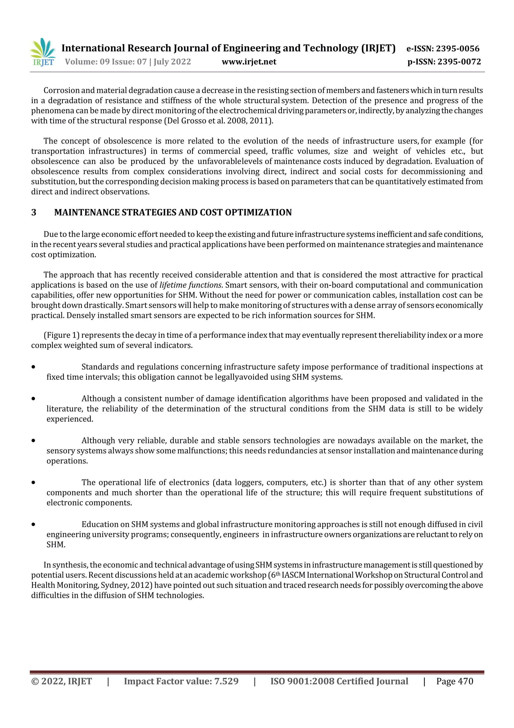 Structural Health Monitoring: Review and practice | PDF