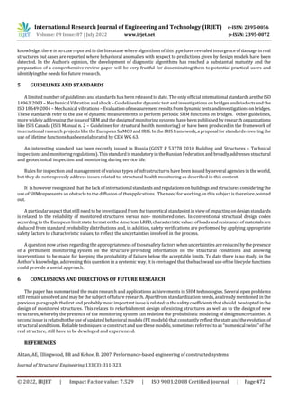 Structural Health Monitoring: Review and practice | PDF