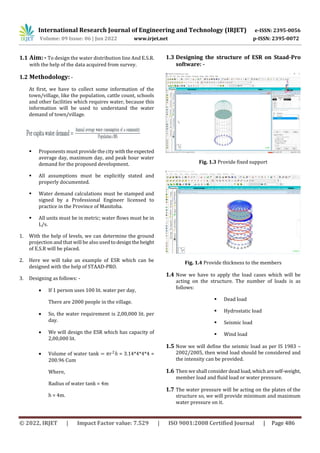 SURVEYING AND DESIGNING OF WATER DISTRIBUTION LINE AND ESR | PDF