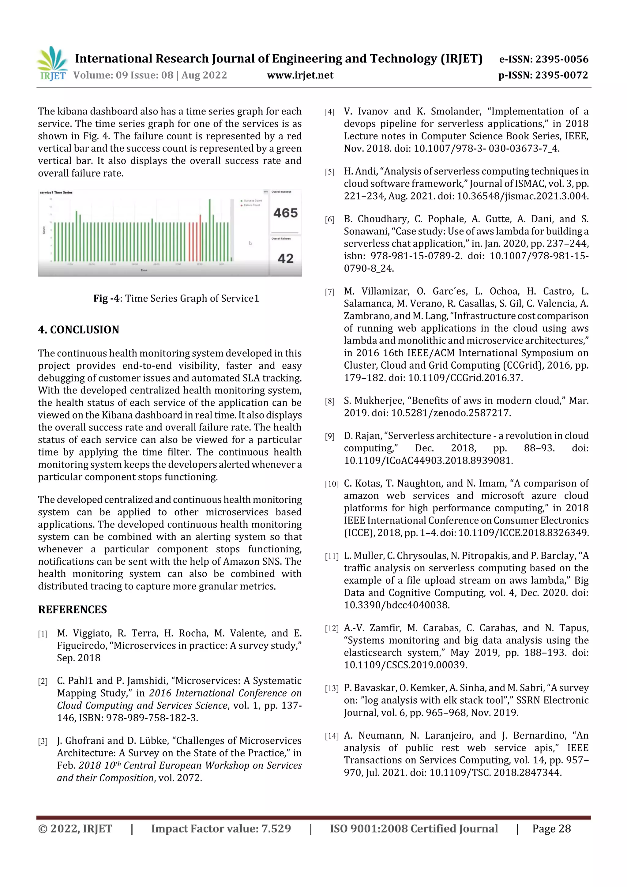 Continuous Health Monitoring of Micro-Service based Application | PDF