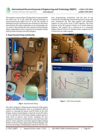 Smart system for Milk quality analysis and billing system | PDF