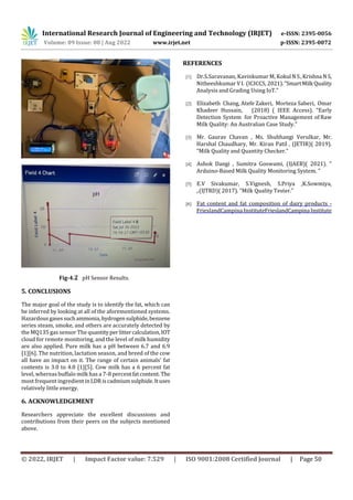 Smart system for Milk quality analysis and billing system | PDF