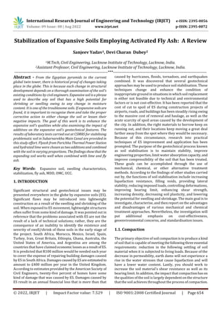 Stabilization of Expansive Soils Employing Activated Fly Ash: A Review ...