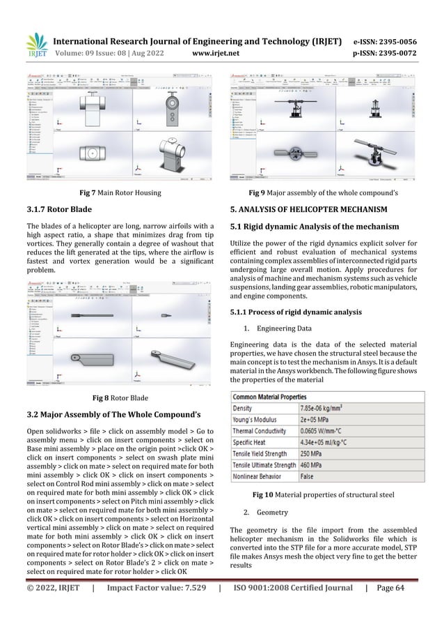 Design and Analysis of Helicopter Rotor Mechanism | PDF | Physics | Science