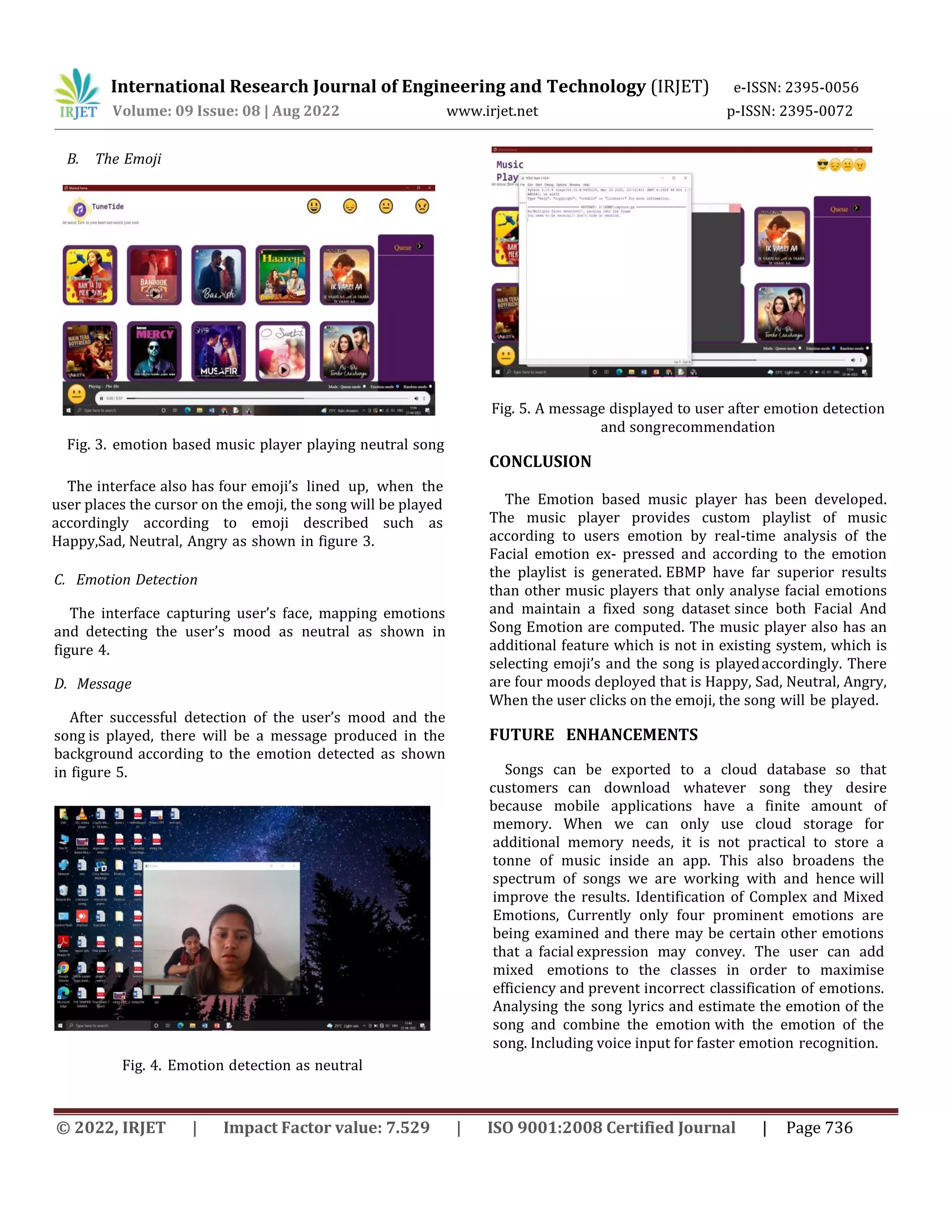 Emotion Based Music Player | PDF