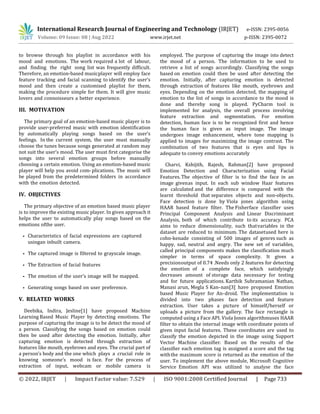 Emotion Based Music Player | PDF