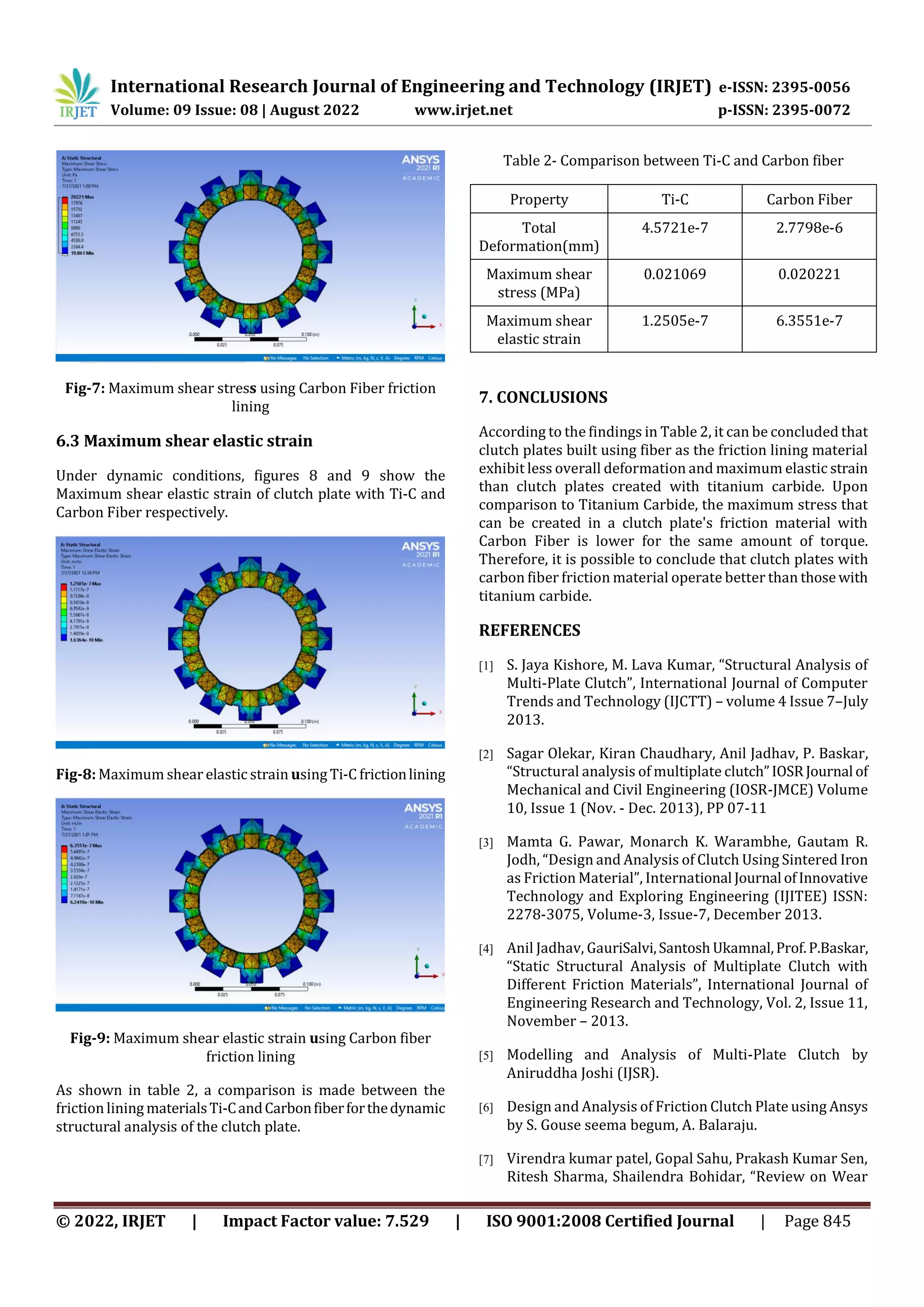 Comparative study of Structural Analysis of a Multi-plate Clutch | PDF