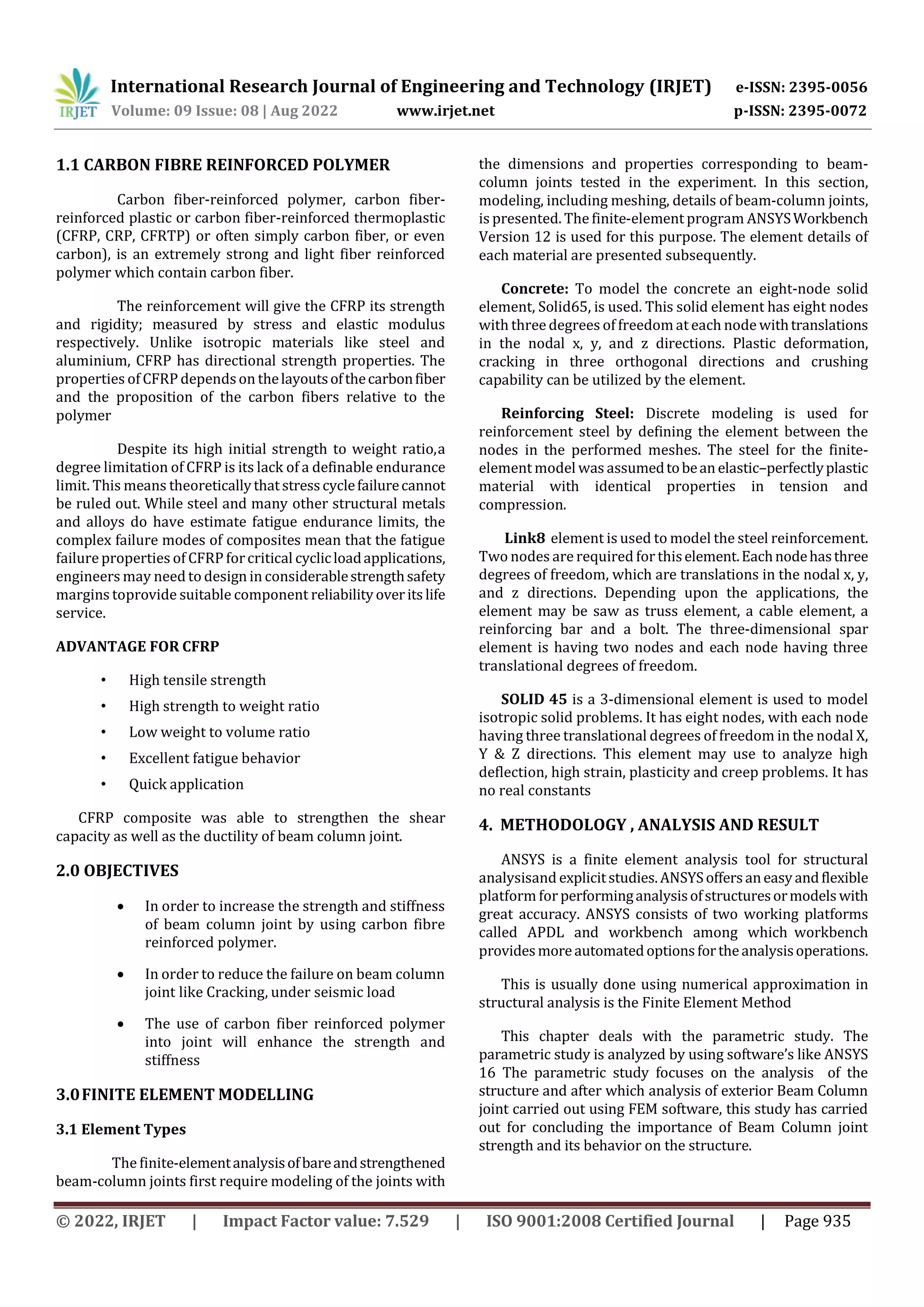 Performance Analysis Of Retrofitted Beam Column Joint By Using FEM ...