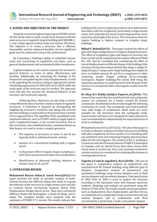 “STUDY ON SEISMIC BEHAVIOR OF IRREGULAR BUILDING WITH AND WITHOUT SHEAR ...