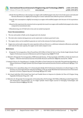 Improvement of Air-Swirl ratio in 4-stroke diesel engine to improve ...