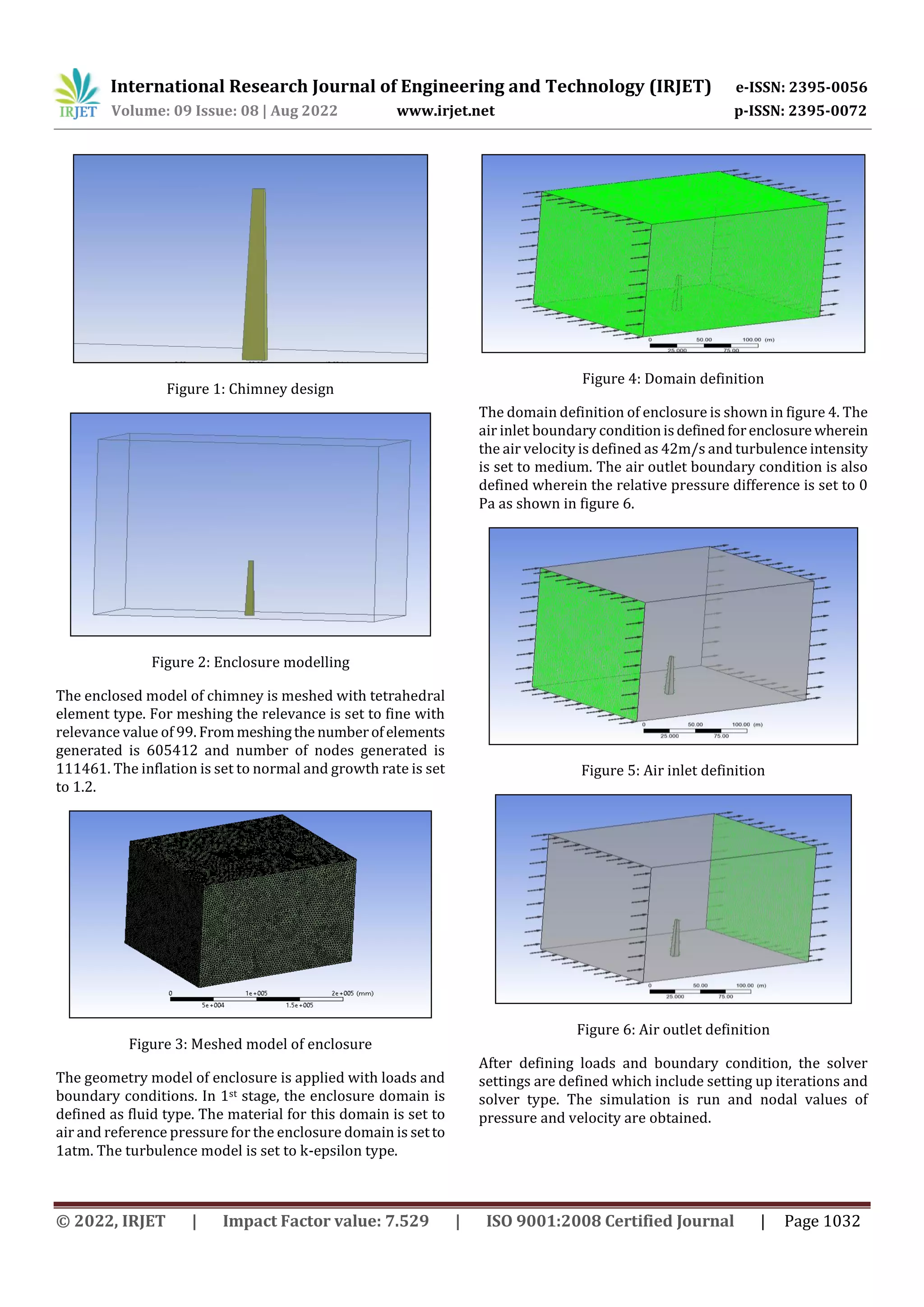 The Wind Load Analysis on Chimney With Different Designs Using CFD | PDF