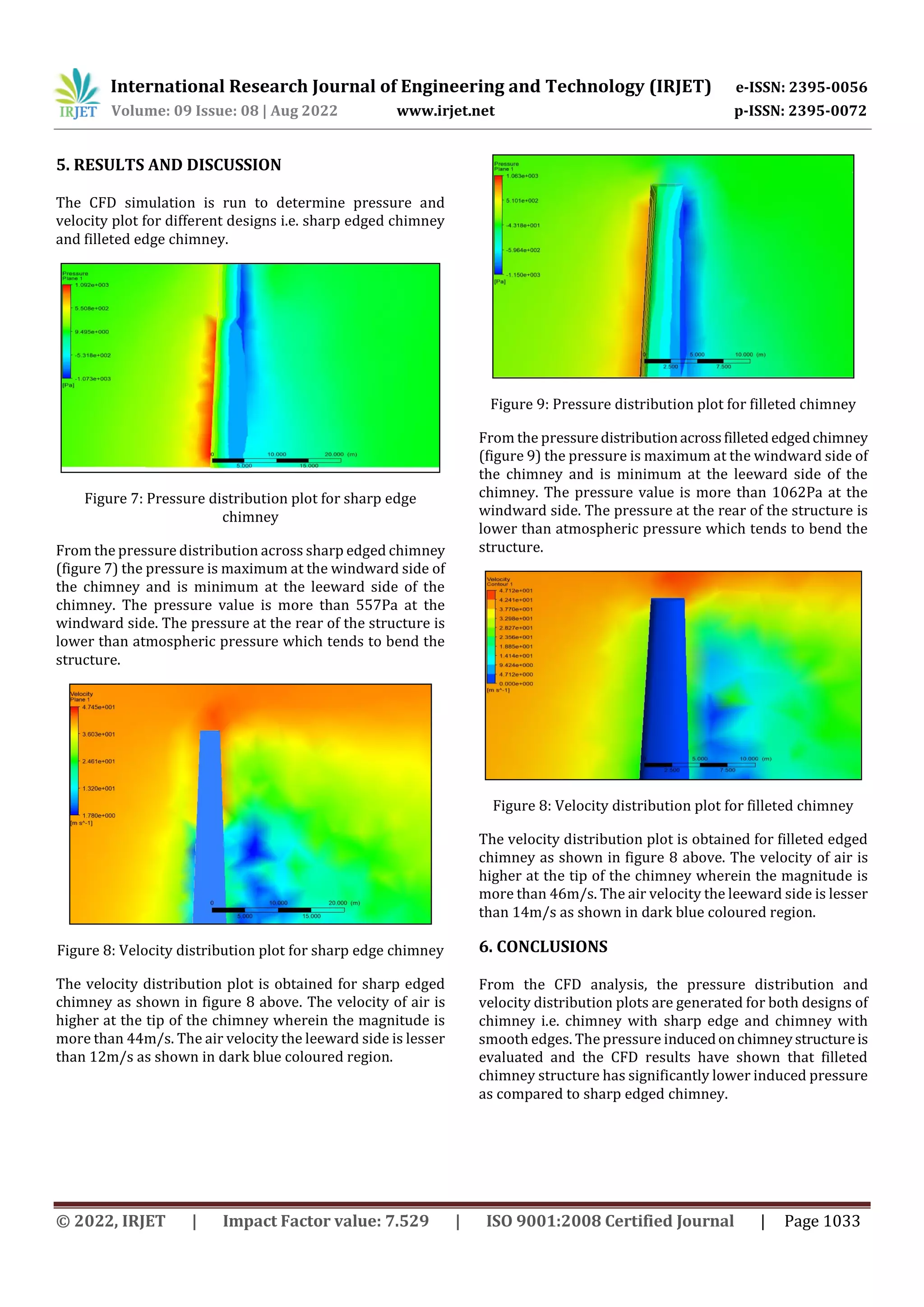 The Wind Load Analysis on Chimney With Different Designs Using CFD | PDF