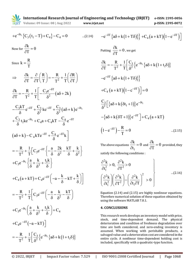 Inventory Model For Perishable Items With Deterioration And Time Dependent Demand Rate Pdf
