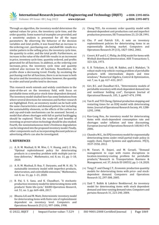 Inventory Model for Perishable Items with Deterioration and Time Dependent Demand Rate | PDF ...