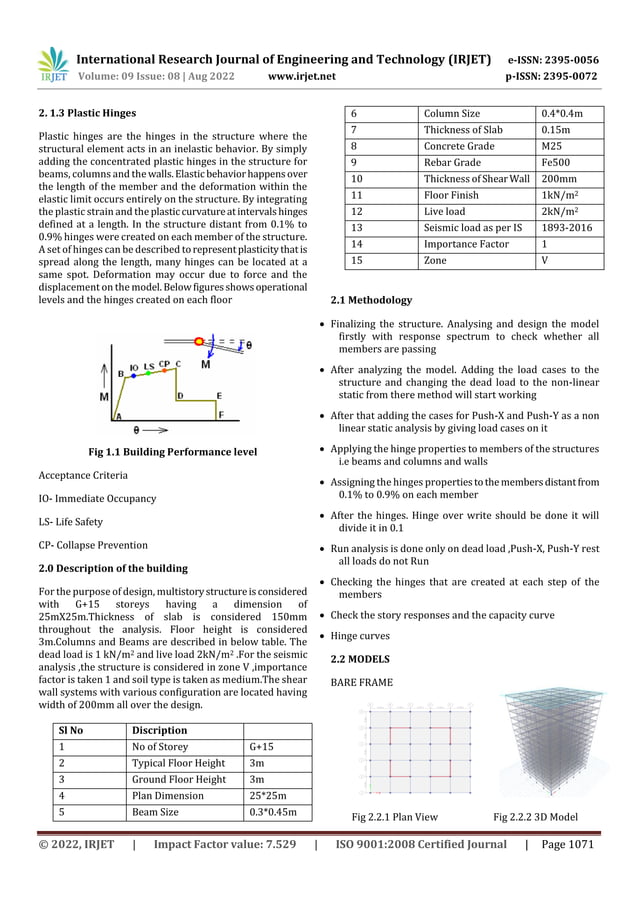Performing Pushover Analysis on High Rise Building With and Without ...