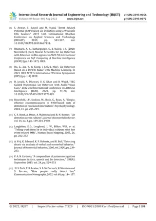 A Review of Lie Detection Techniques | PDF