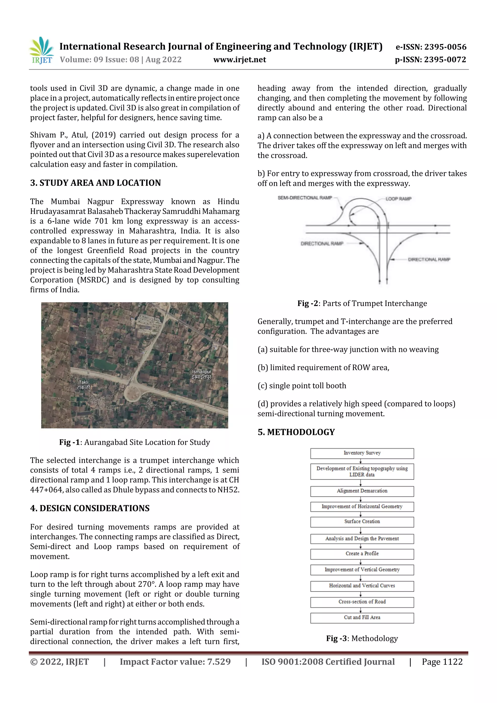 Design of Trumpet Interchange Using Civil 3D | PDF