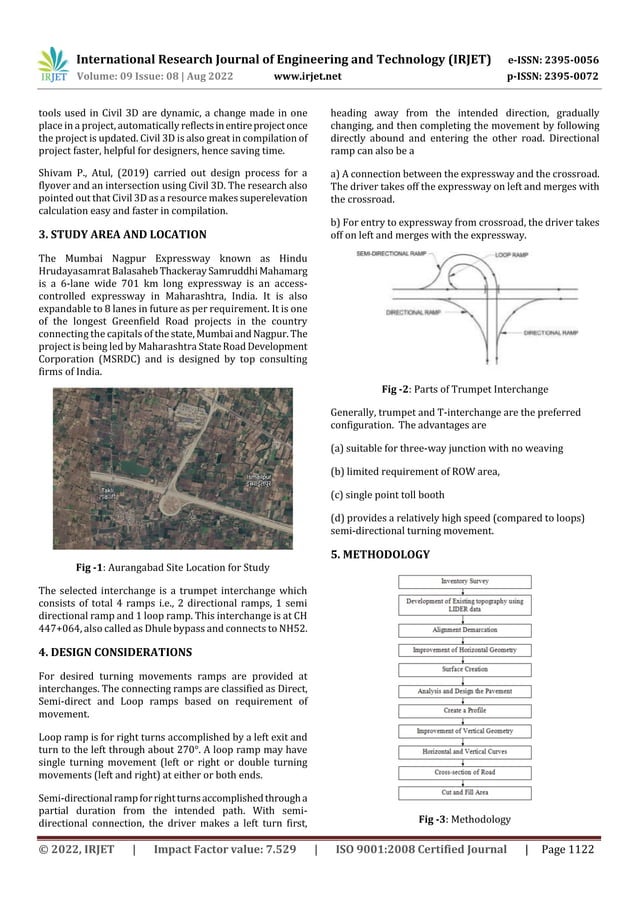 Design of Trumpet Interchange Using Civil 3D | PDF