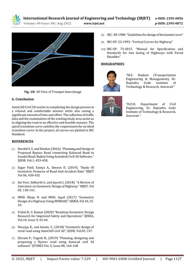 Design of Trumpet Interchange Using Civil 3D | PDF