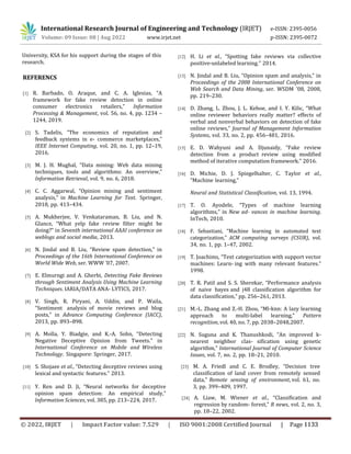 Fake Reviews Detection using Supervised Machine Learning | PDF