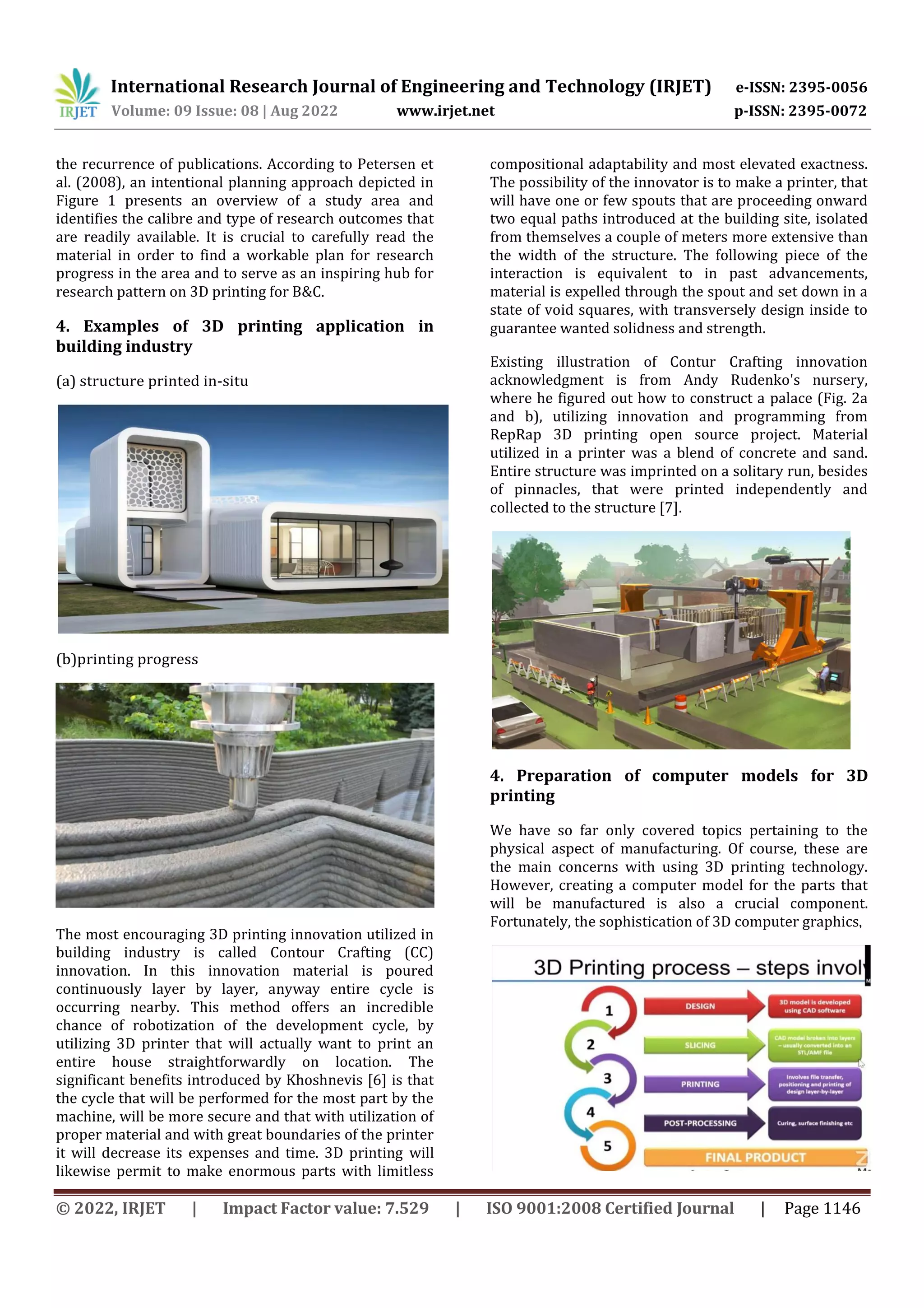 3D Printing Of Buildings in Construction Industry | PDF
