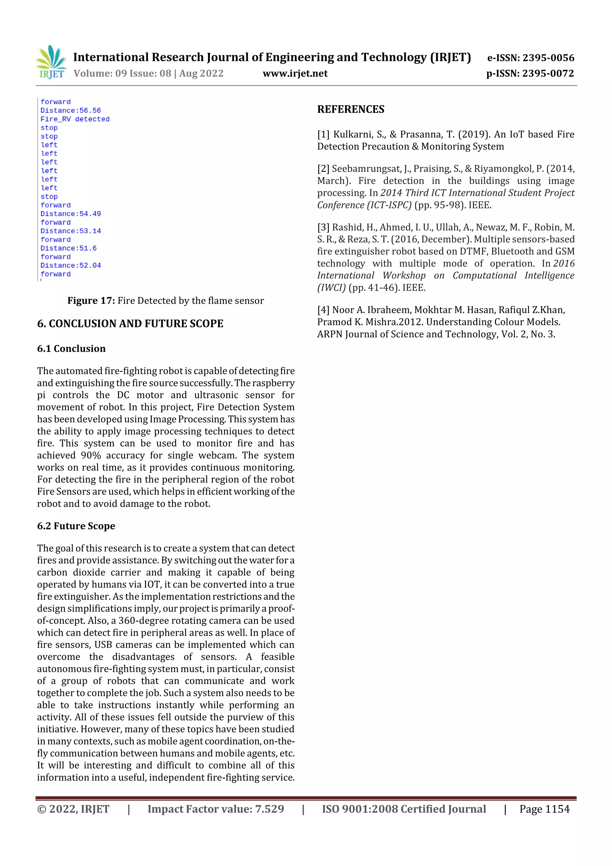 Convolution Neural Network Based Fire Fighting Robot | PDF | Computer Peripherals | Computing