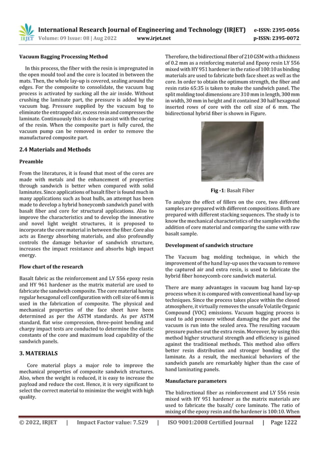 Experimental Investigation on Mechanical Properties of Basalt-Core Reinforced Materials | PDF