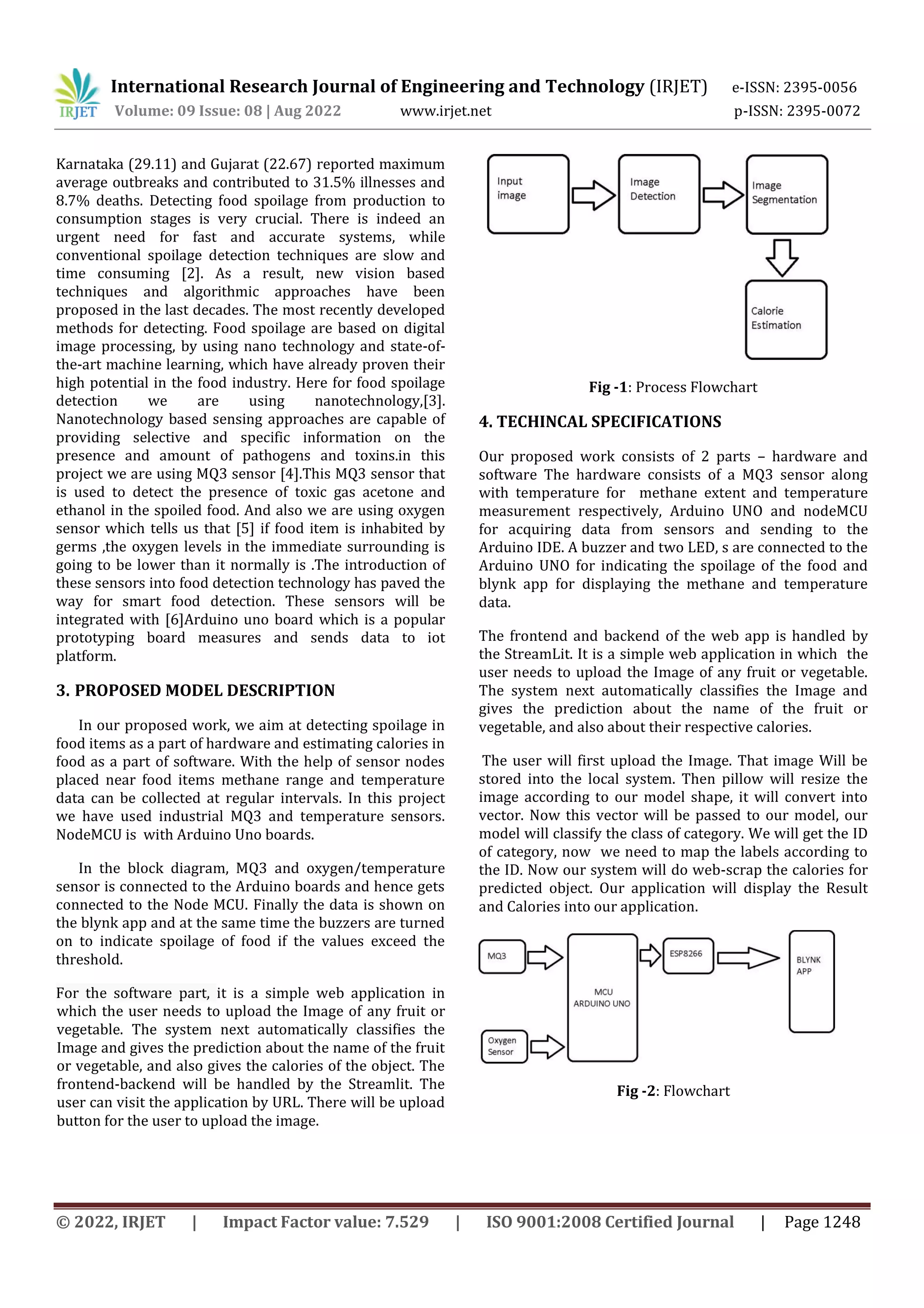 Food Quality Detection And Calorie Estimation Using Machine Learning | PDF | Internet of Things ...