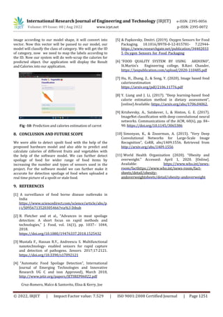 Food Quality Detection And Calorie Estimation Using Machine Learning ...