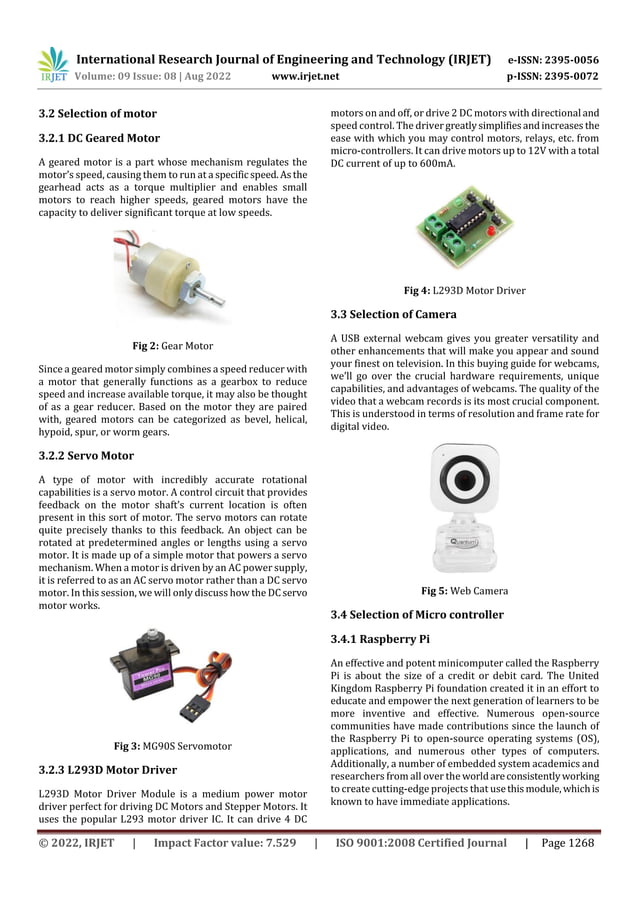 Robotic Virtual Telepresence with Raspberry pi | PDF