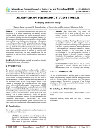 AN ANDROID APP FOR BUILDING STUDENT PROFILES | PDF | Operating Systems ...