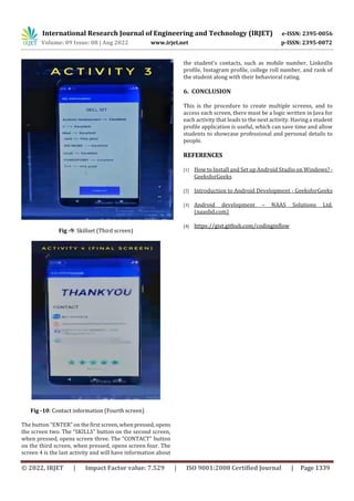 AN ANDROID APP FOR BUILDING STUDENT PROFILES | PDF | Operating Systems | Computer Software and ...