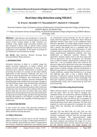 Real time ship detection using YOLOv5 | PDF