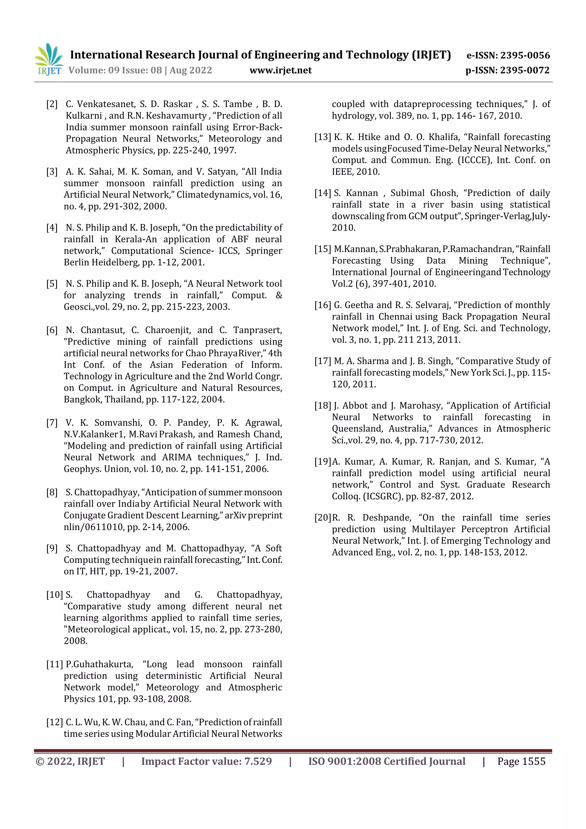 CLOUD BURST FORECAST USING EXPERT SYSTEMS | PDF