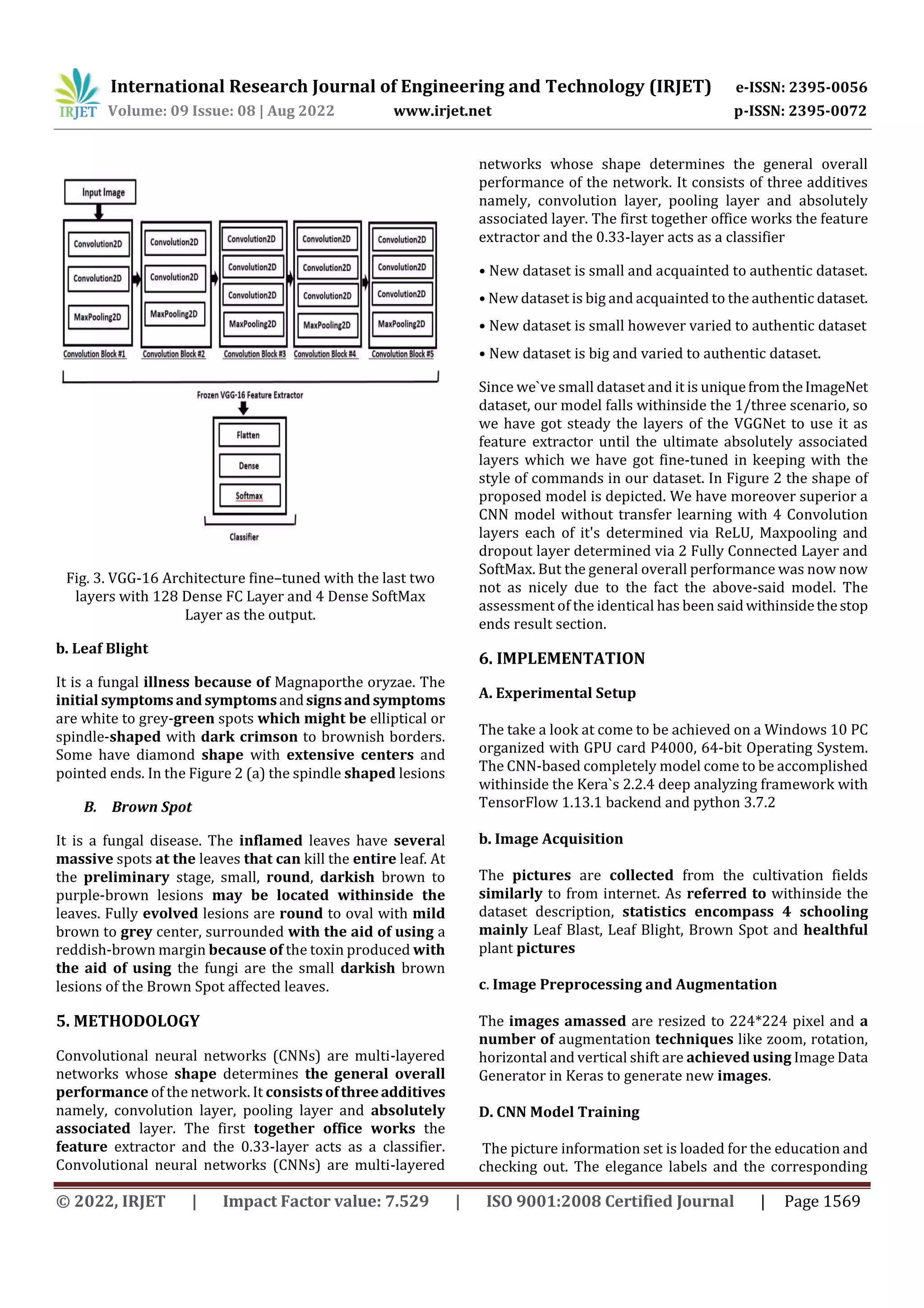 RICE LEAF DISEASES CLASSIFICATION USING CNN WITH TRANSFER LEARNING | PDF