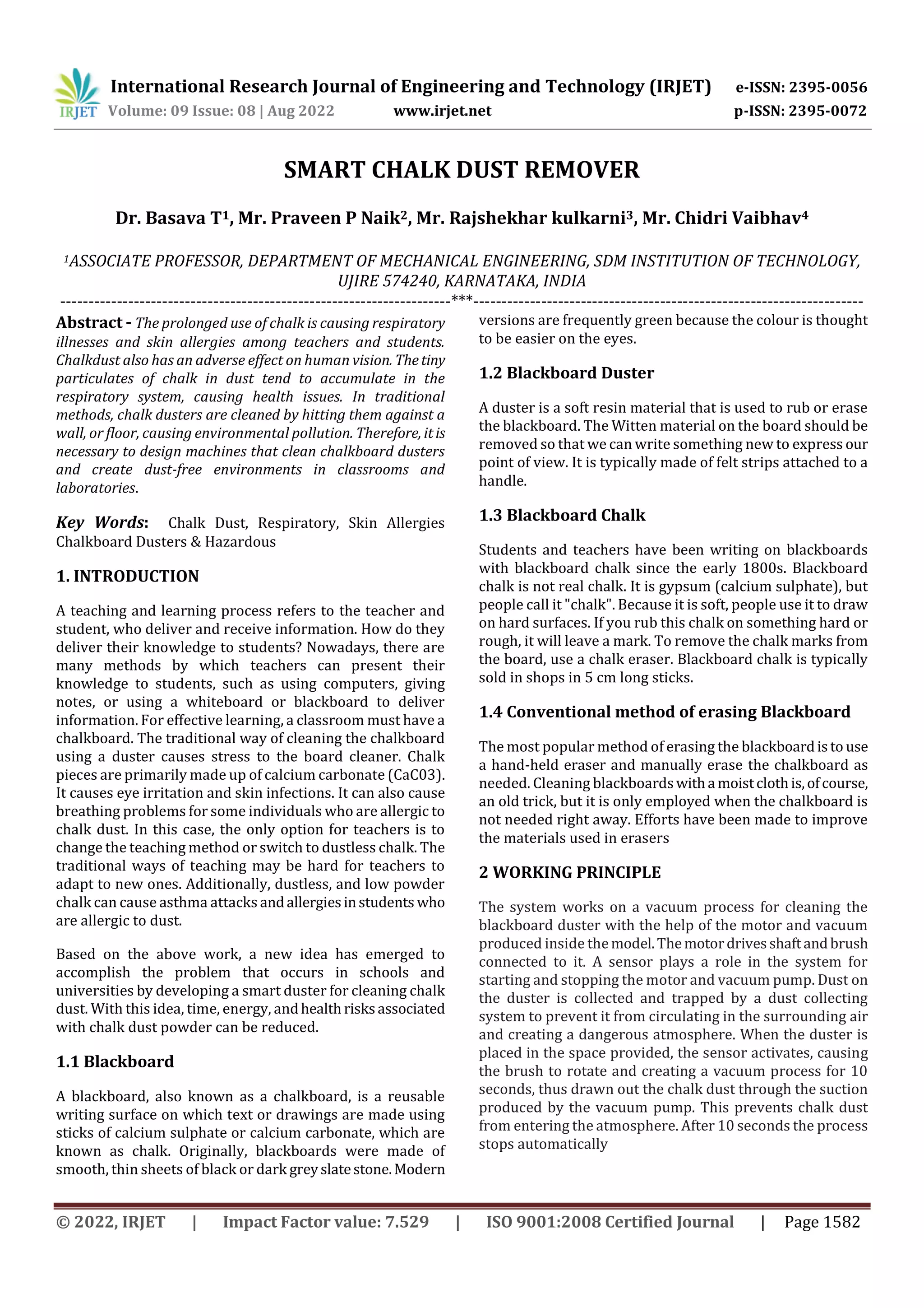 SMART CHALK DUST REMOVER | PDF