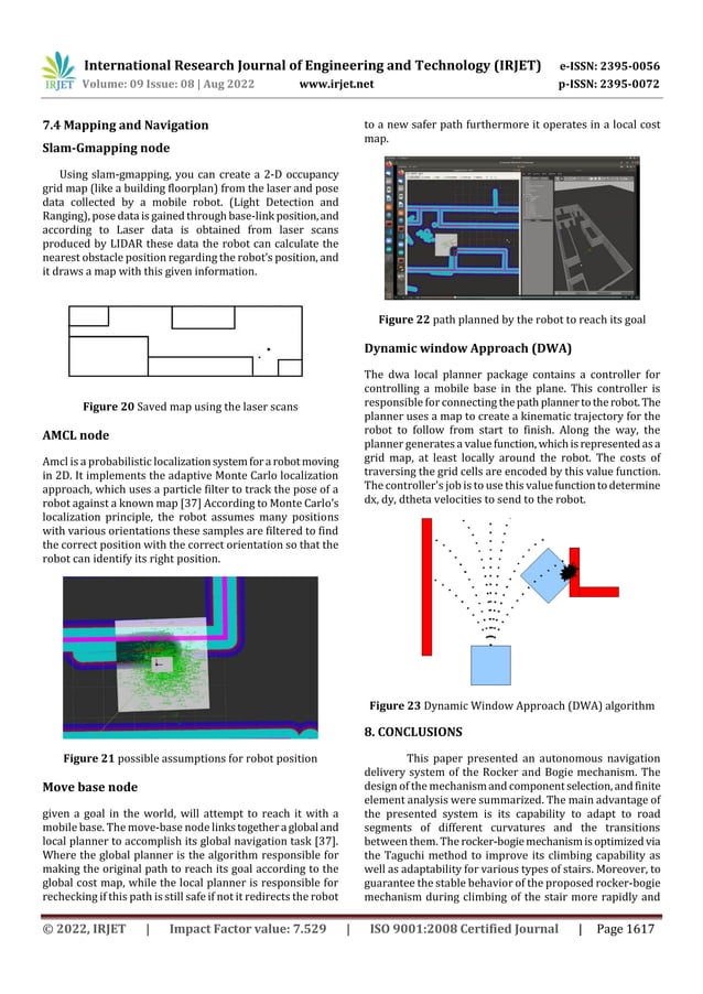 Autonomous Delivery Rocker-Bogie Robot Using Gmapping Based SLAM Algorithm | PDF