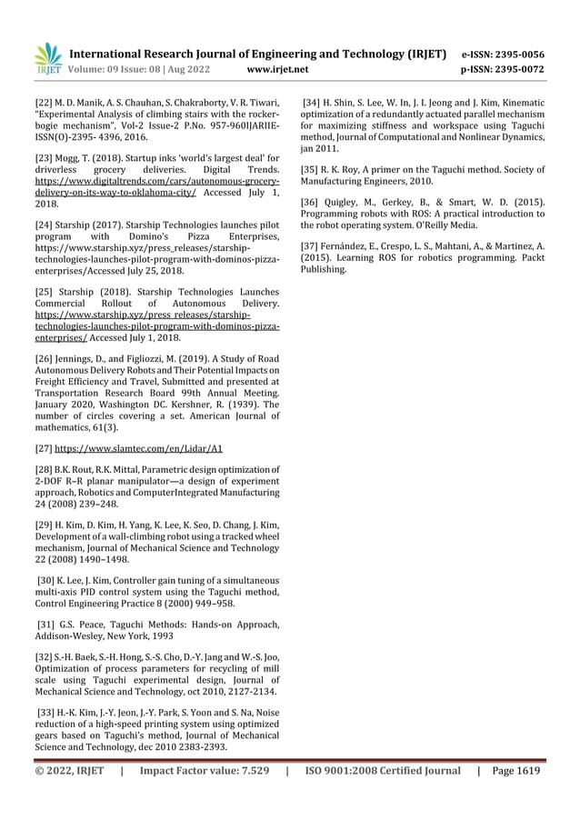 Autonomous Delivery Rocker-Bogie Robot Using Gmapping Based SLAM Algorithm | PDF