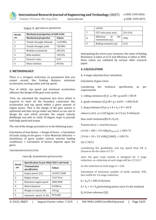 Design and analysis of 4WD 2-stage reduction gearbox for mBAJA buggy ...