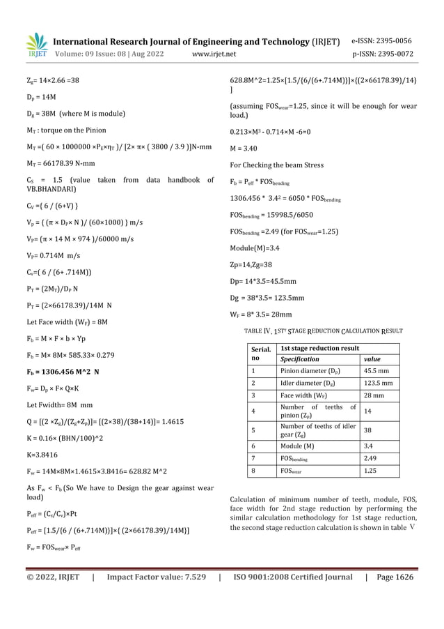 Design and analysis of 4WD 2-stage reduction gearbox for mBAJA buggy using finite element method ...