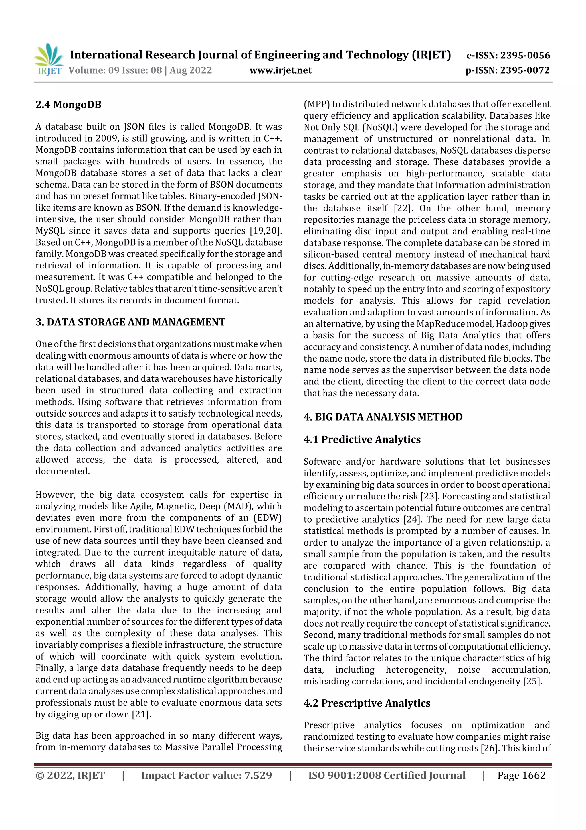 Analysis of Big Data | PDF