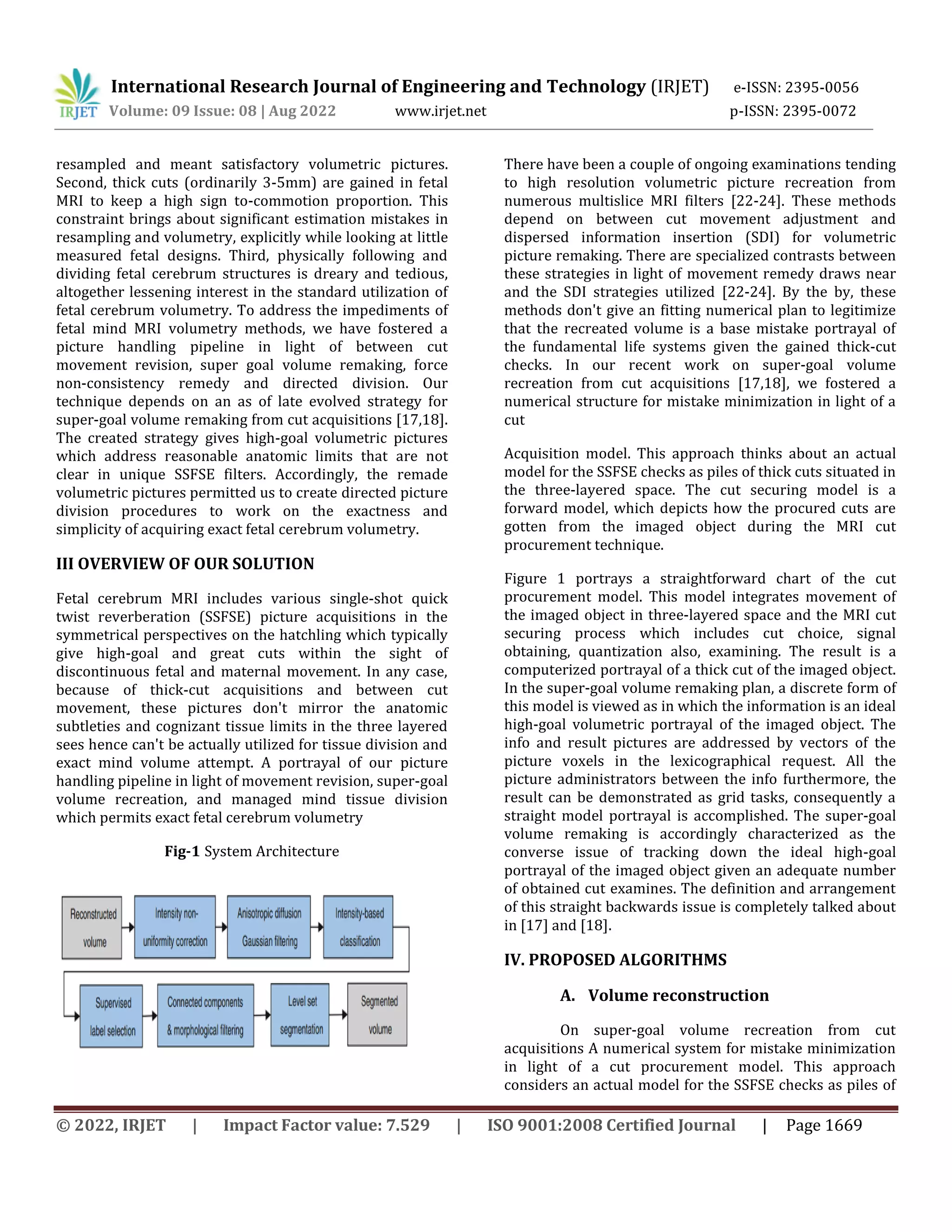 Detection Of Abnormalities In Fetus Using Medical Image Processing Pdf