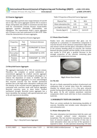 DURABILITY STUDIES OF SELF- COMPACTING CONCRETE WITH RECYCLED COARSE AGGREGATE AND WASTE GLASS ...